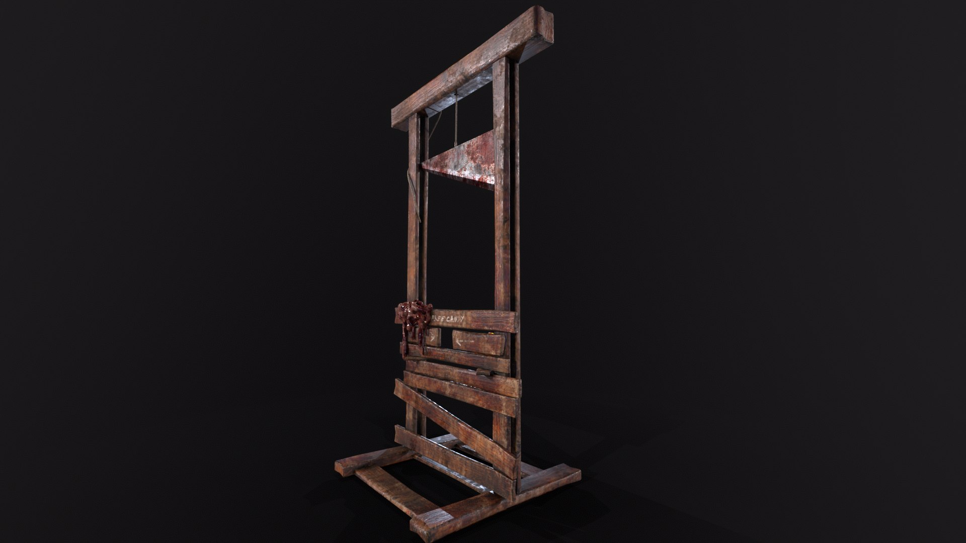 Bloody Halloween Guillotine Model - TurboSquid 2276514