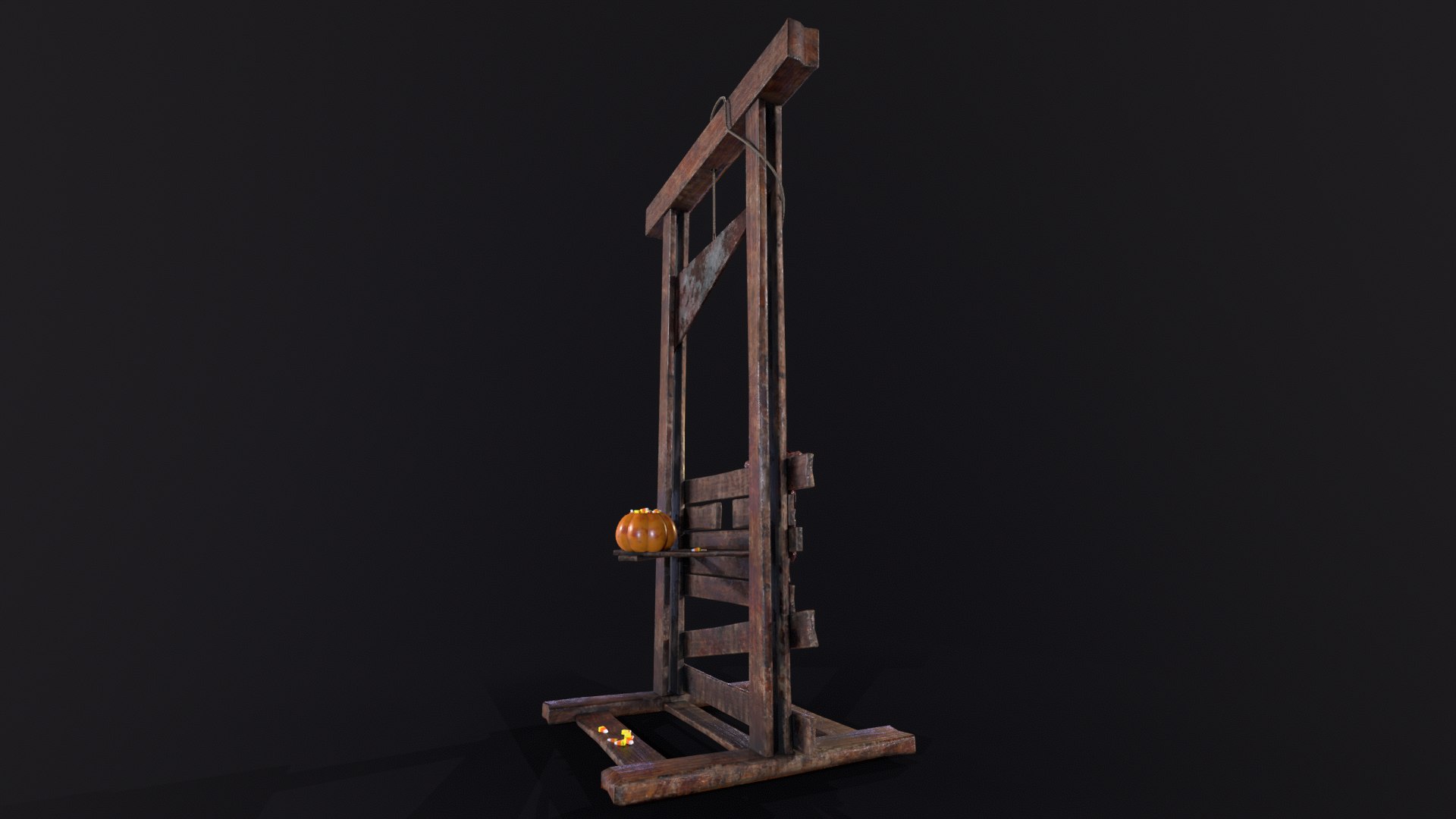 Bloody Halloween Guillotine Model - TurboSquid 2276514