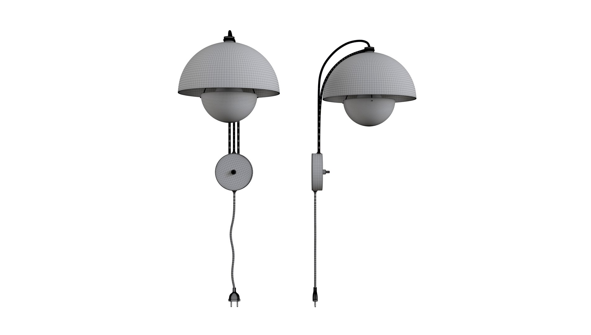 3D Flower Pot Wall Lamp VP8 Model - TurboSquid 1936243