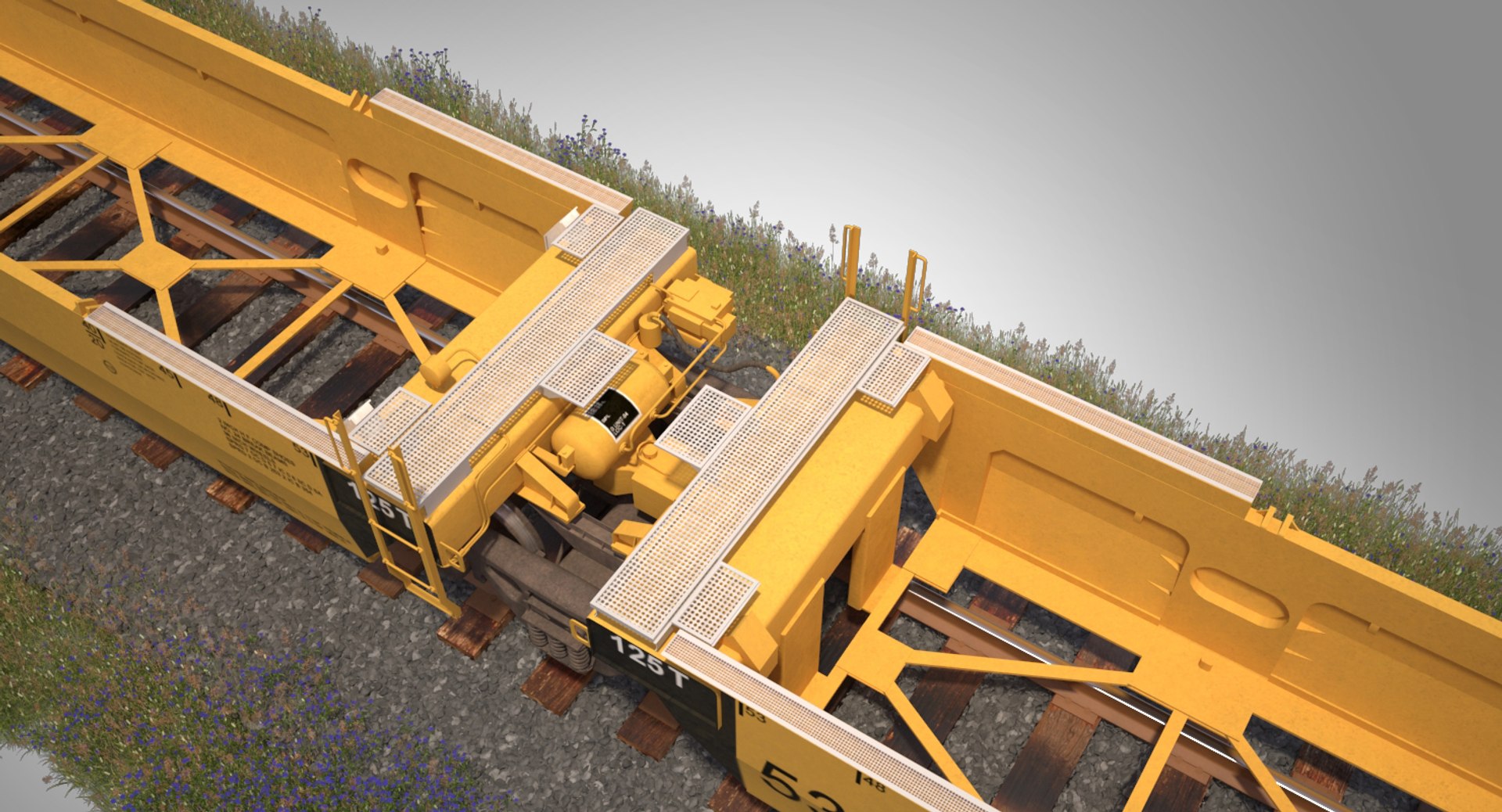 Double Stack S635 Containers 3d Model