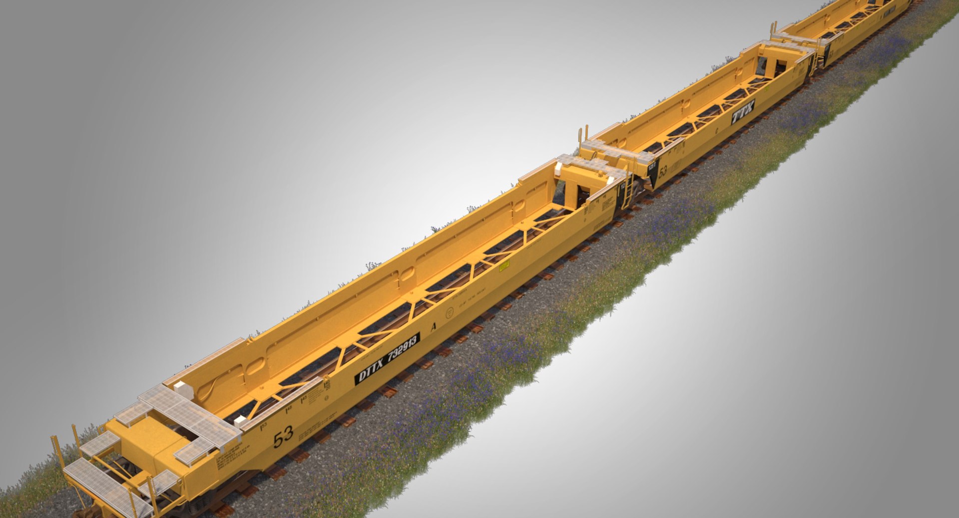 Double Stack S635 Containers 3d Model