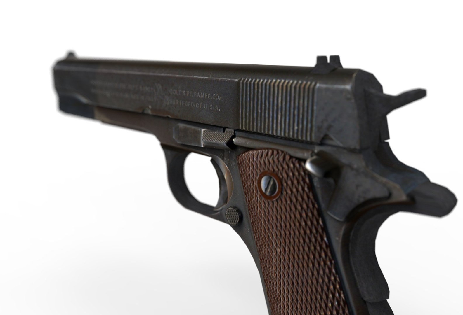 3d Model Ready Colt 1911 Pistol