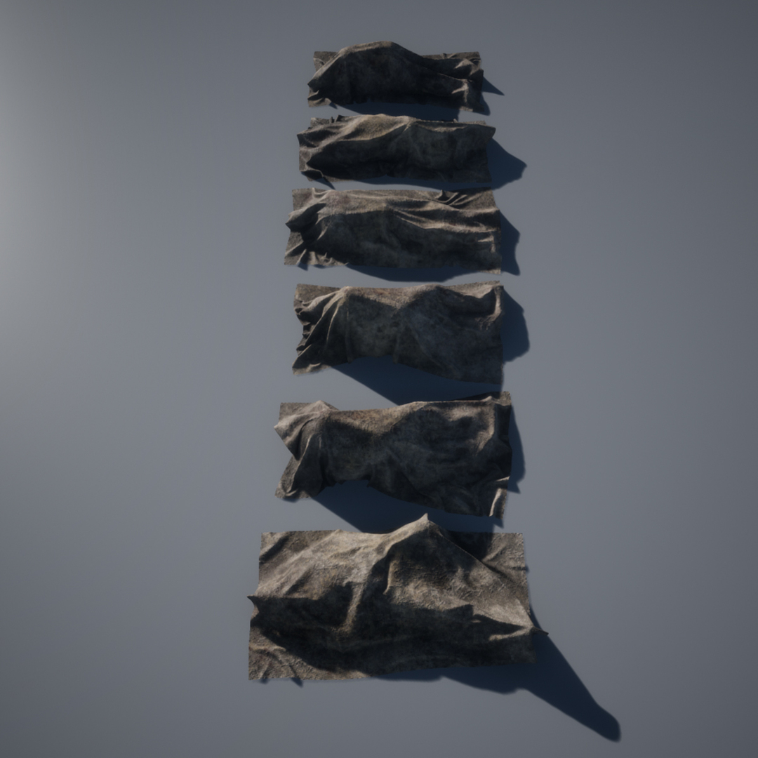 Dead body covered 3D model - TurboSquid 1292189