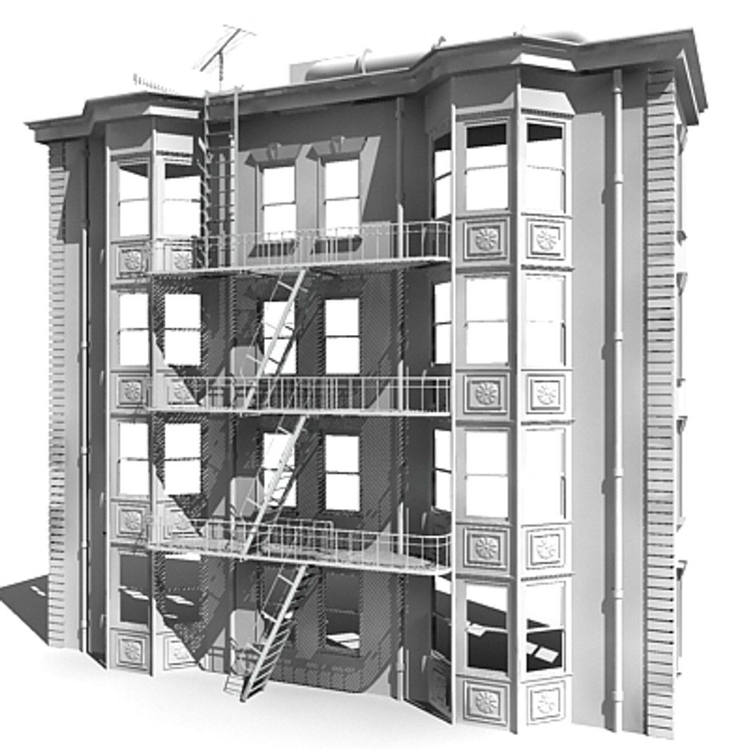 newyork building facade 3d model