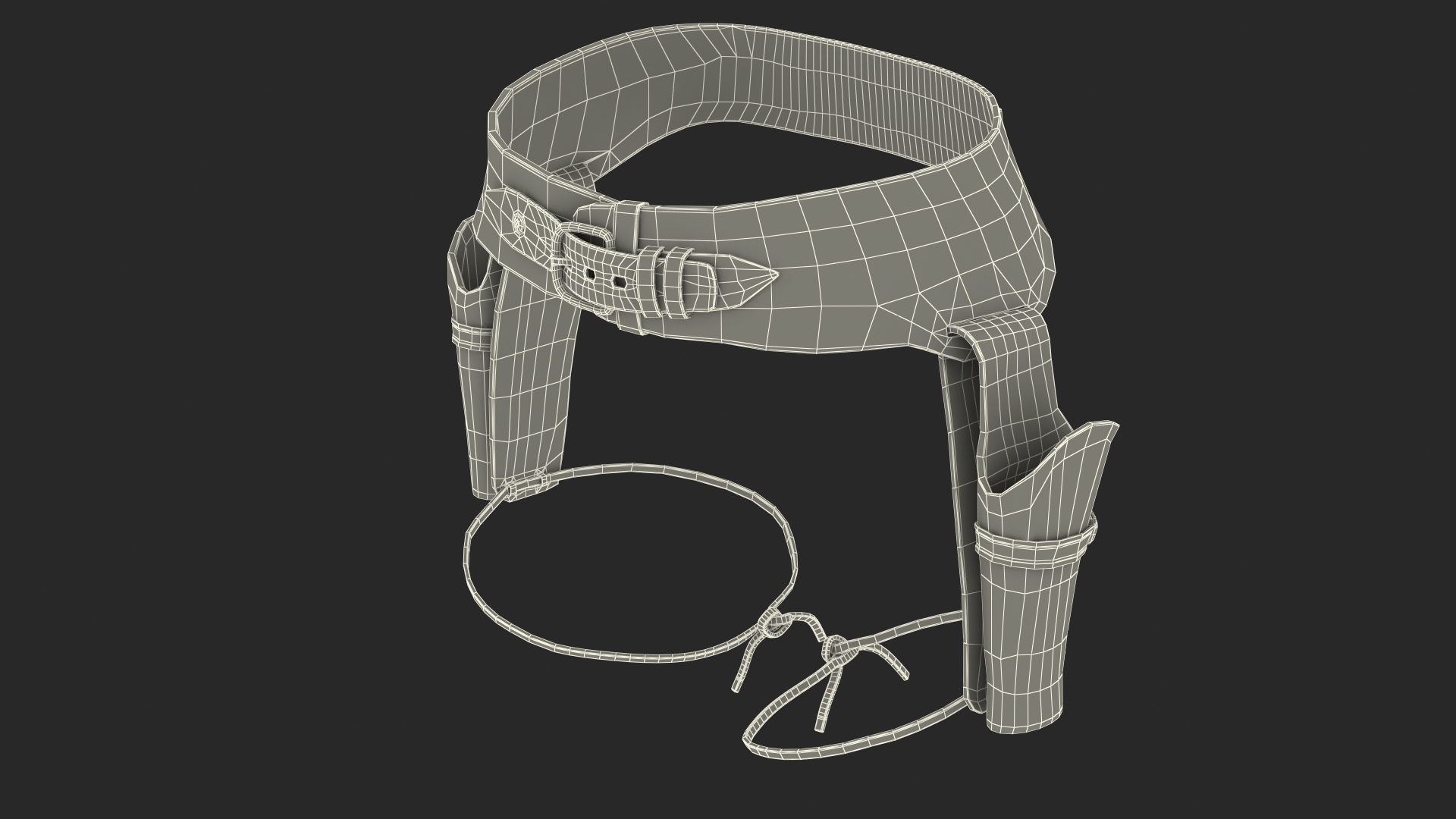 Leather Double Gun Belt 3D Model - TurboSquid 1749928