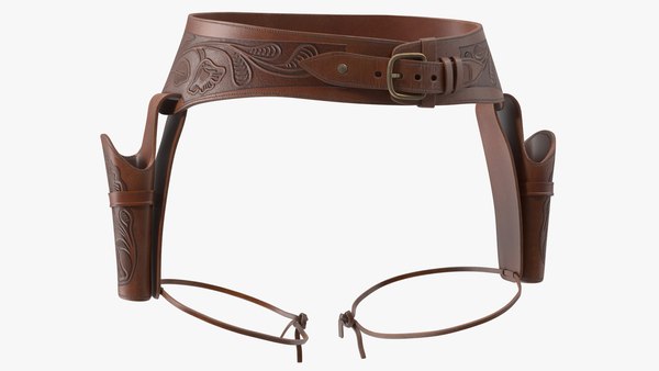 Leather Double Gun Belt 3D model - TurboSquid 1749928