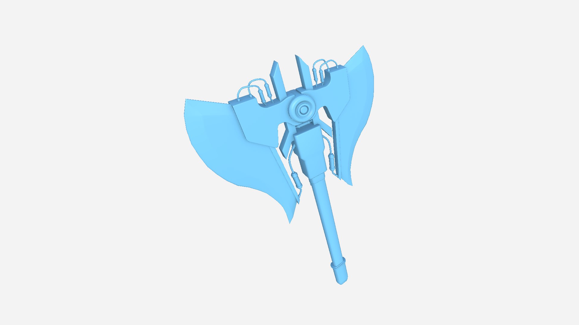 SciFi War Axe B01 Black Blue - Sci Fi Weapon Design 3D Model - TurboSquid 1979380