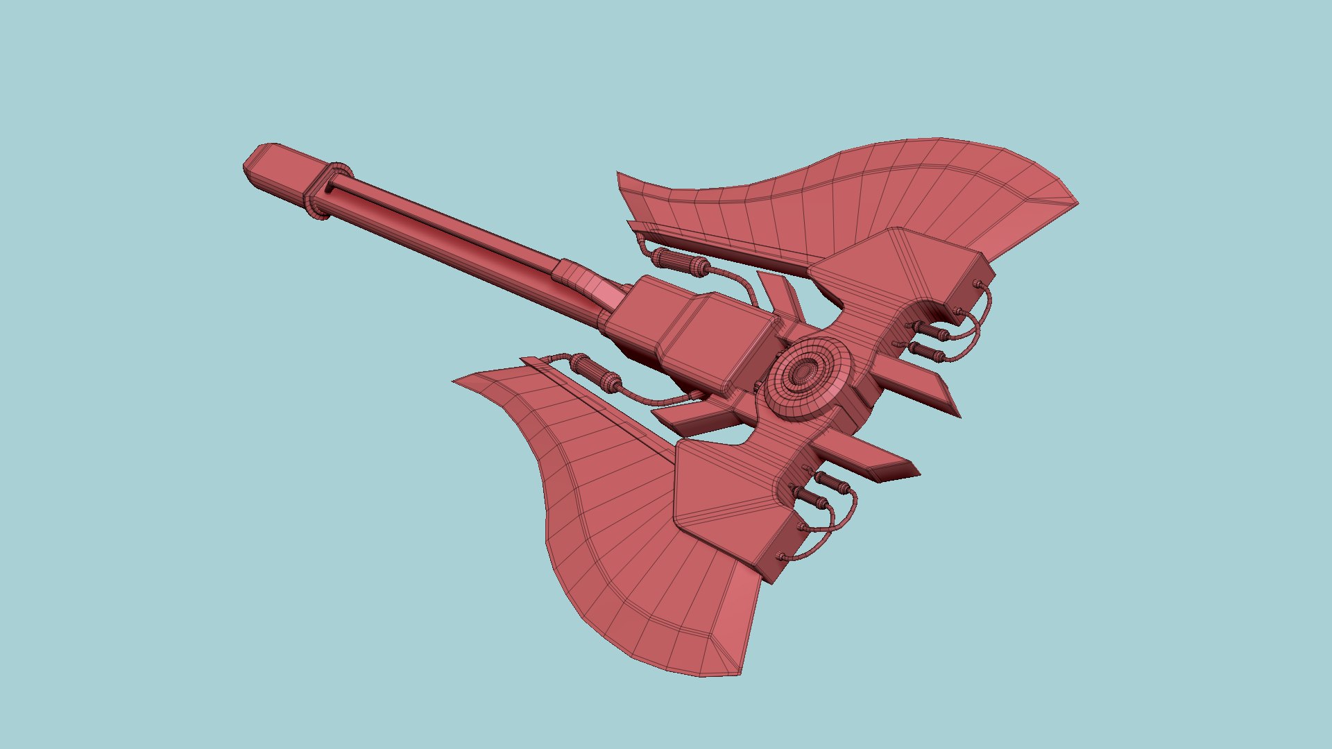 SciFi War Axe B01 Black Blue - Sci Fi Weapon Design 3D Model - TurboSquid 1979380