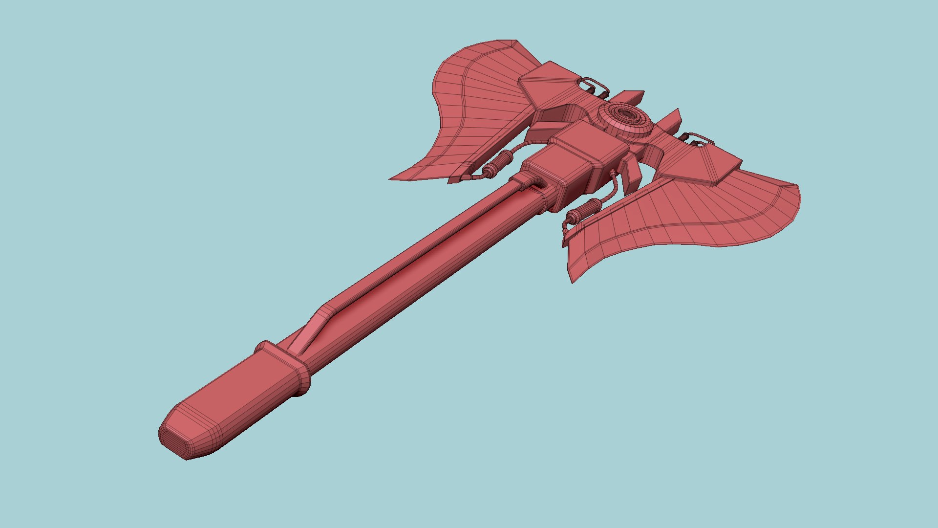 SciFi War Axe B01 Black Blue - Sci Fi Weapon Design 3D Model - TurboSquid 1979380