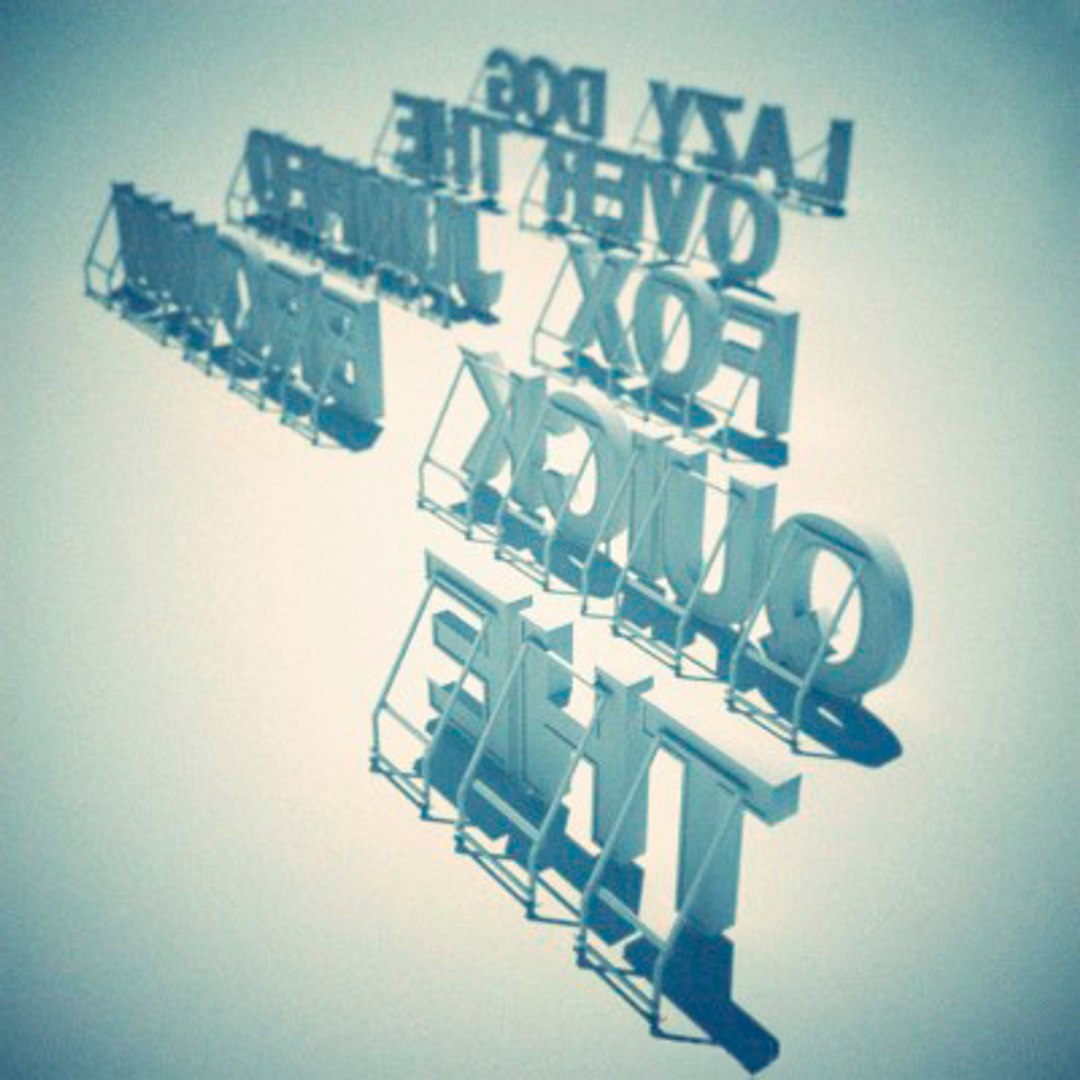 3d Model Neon Roof Sign Alphabet