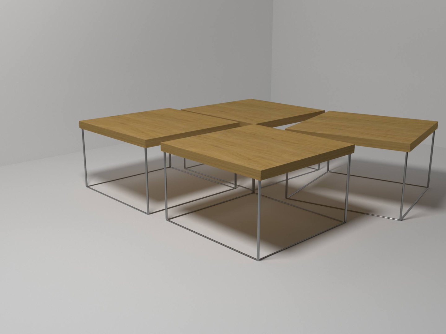 3D Coffee Table Steel Model - TurboSquid 1449114