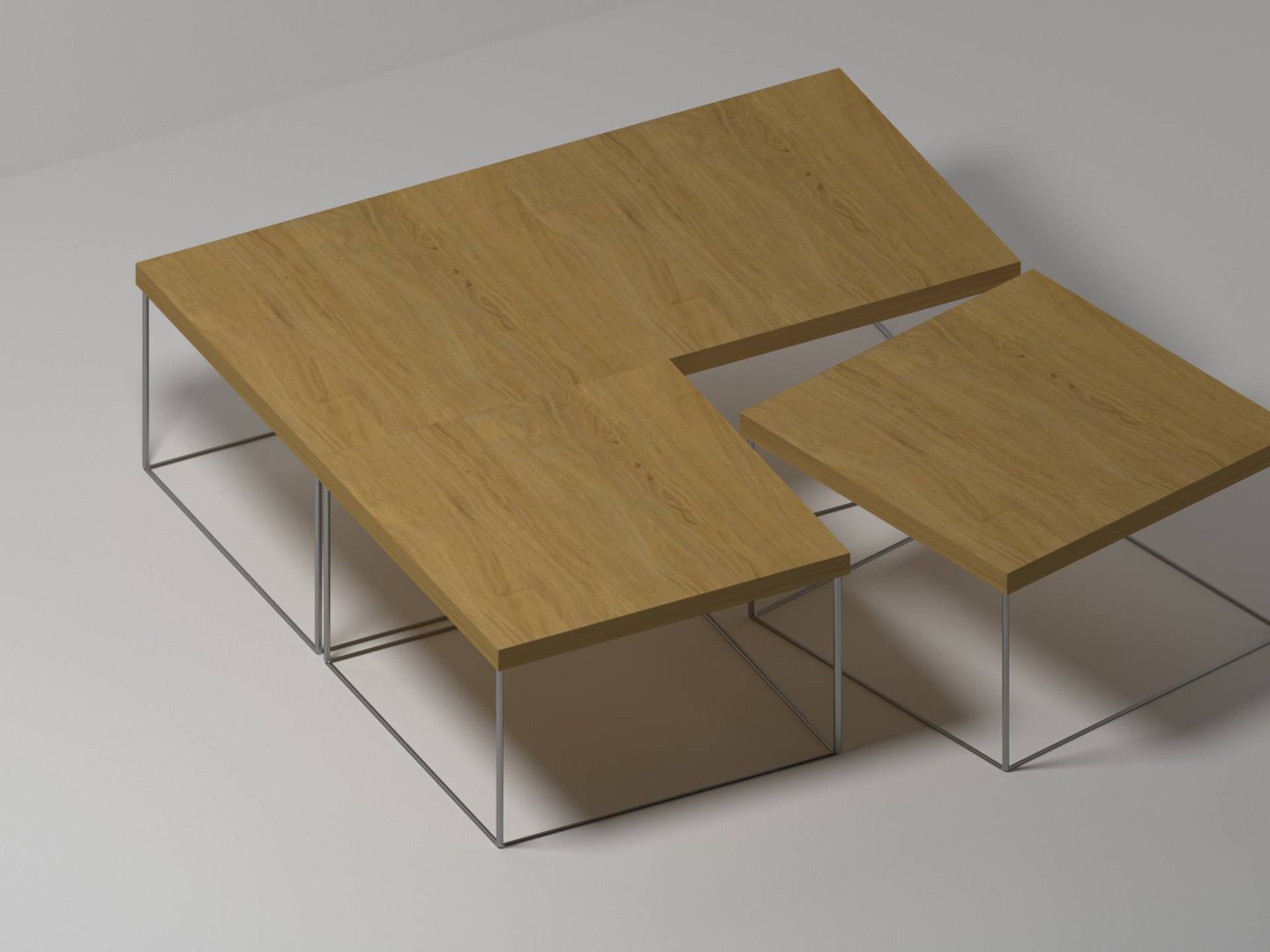3D Coffee Table Steel Model - TurboSquid 1449114