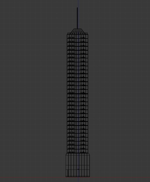 3d model tower block lights