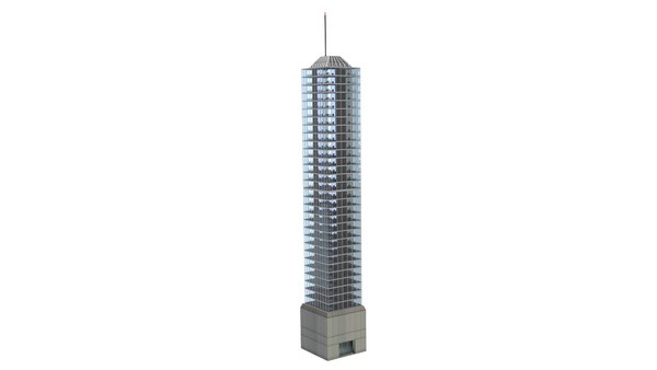 3d model tower block lights