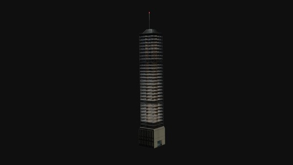 3d model tower block lights