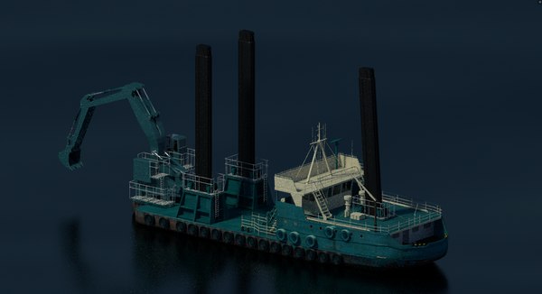 3D Dredger Models | TurboSquid