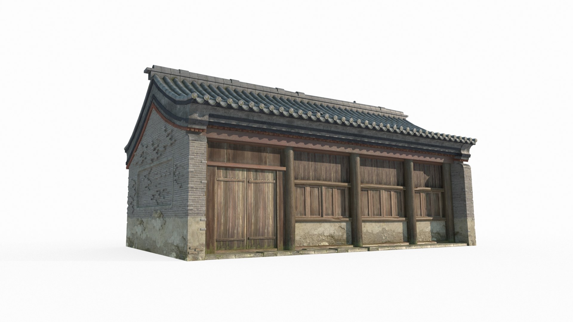Ancient Asian Brick And Tile Houses 3D Model - TurboSquid 2122745