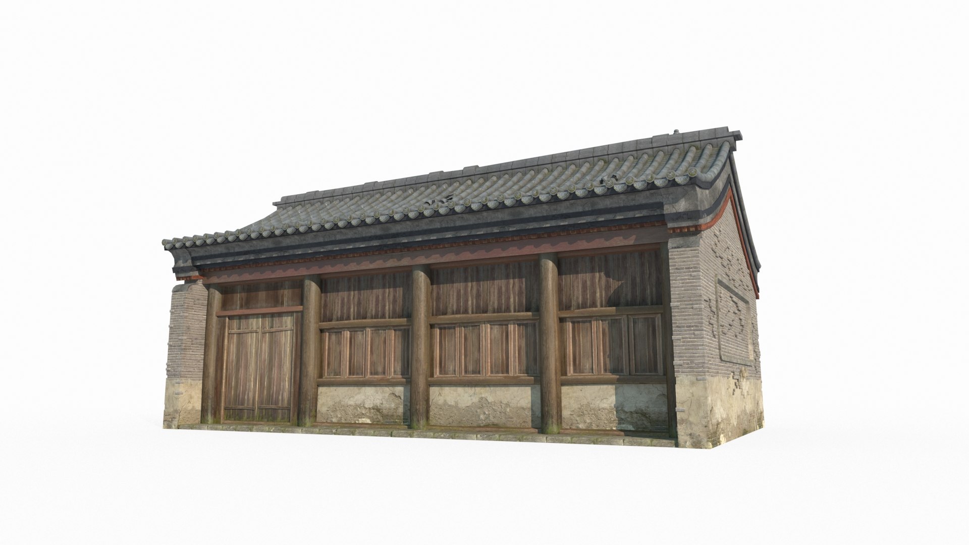 Ancient Asian Brick And Tile Houses 3D Model - TurboSquid 2122745