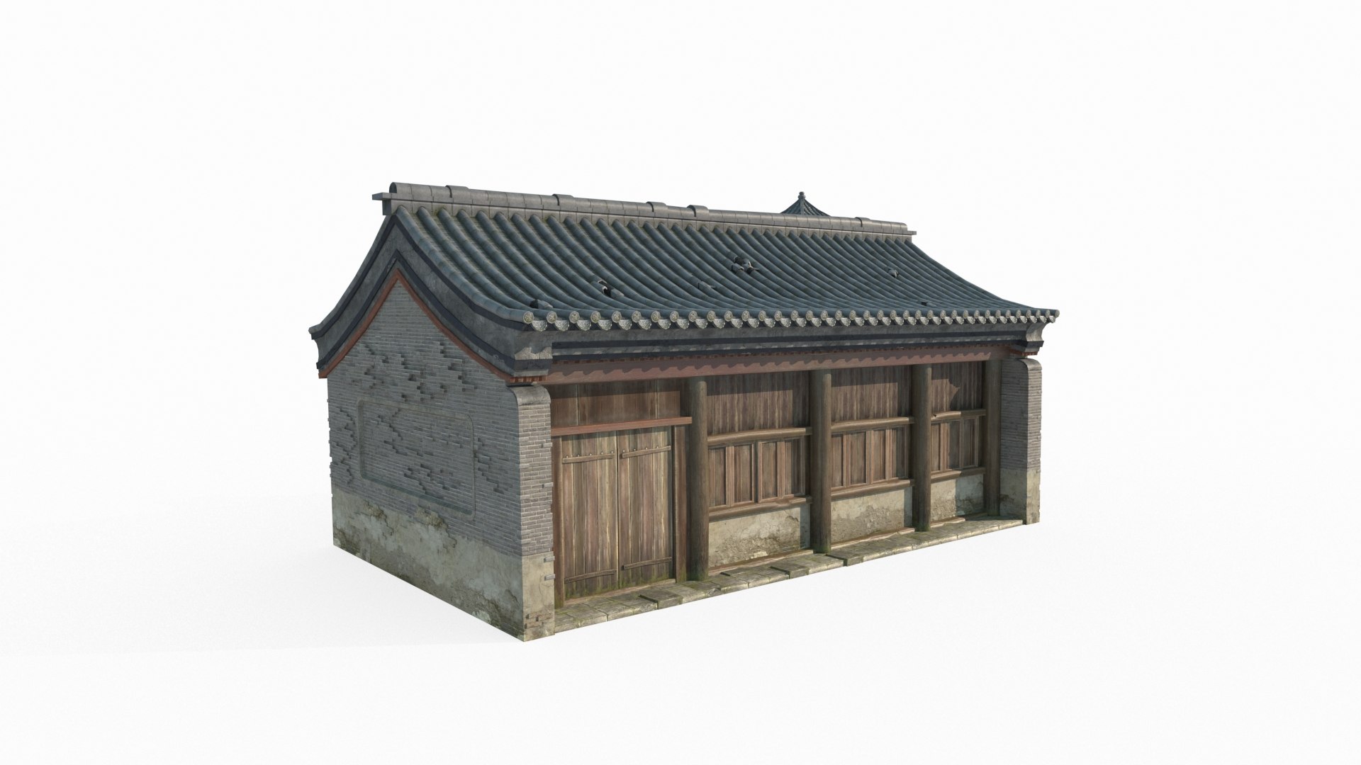 Ancient Asian Brick And Tile Houses 3D Model - TurboSquid 2122745