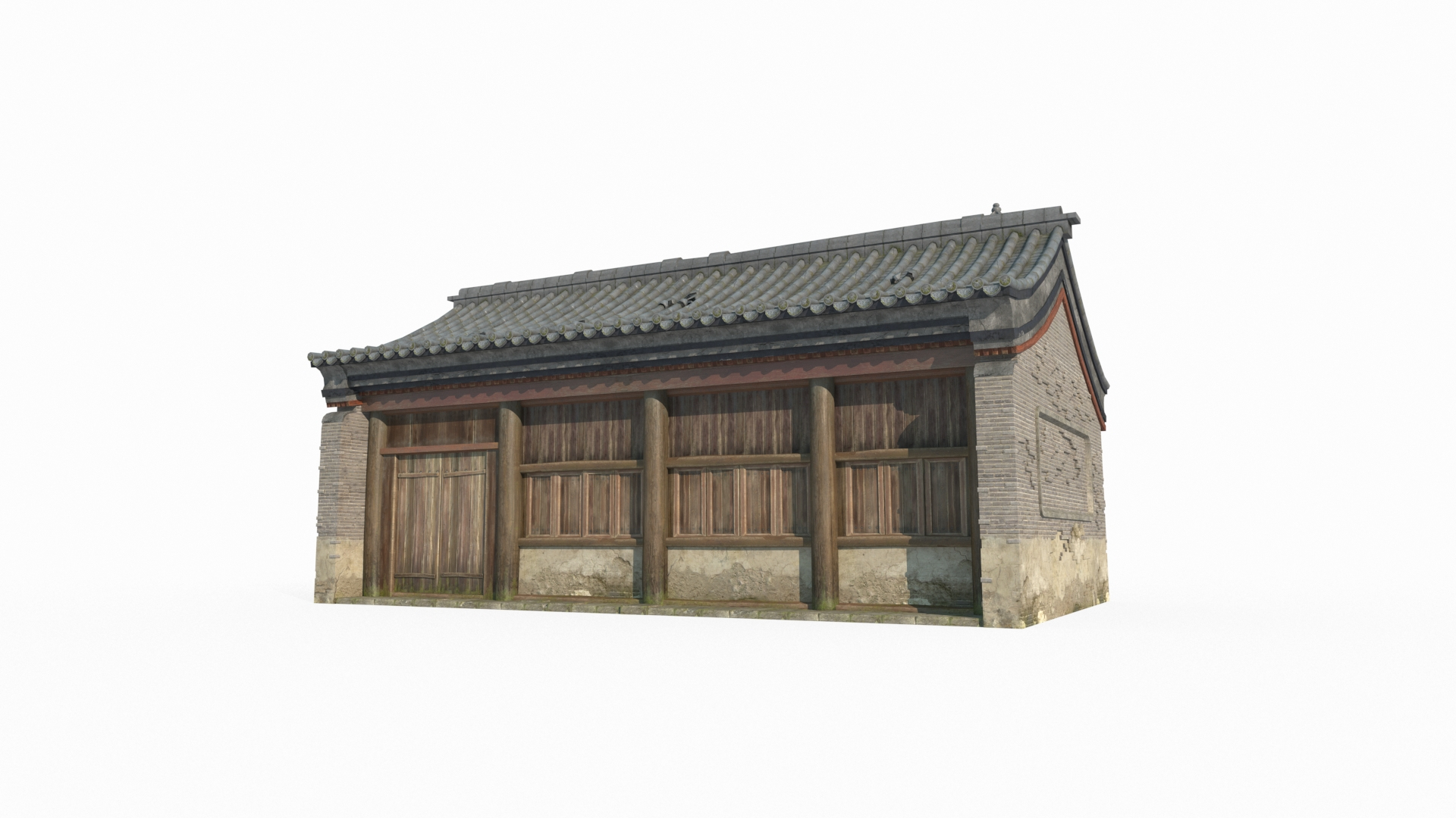 Ancient Asian Brick And Tile Houses 3D Model - TurboSquid 2122745