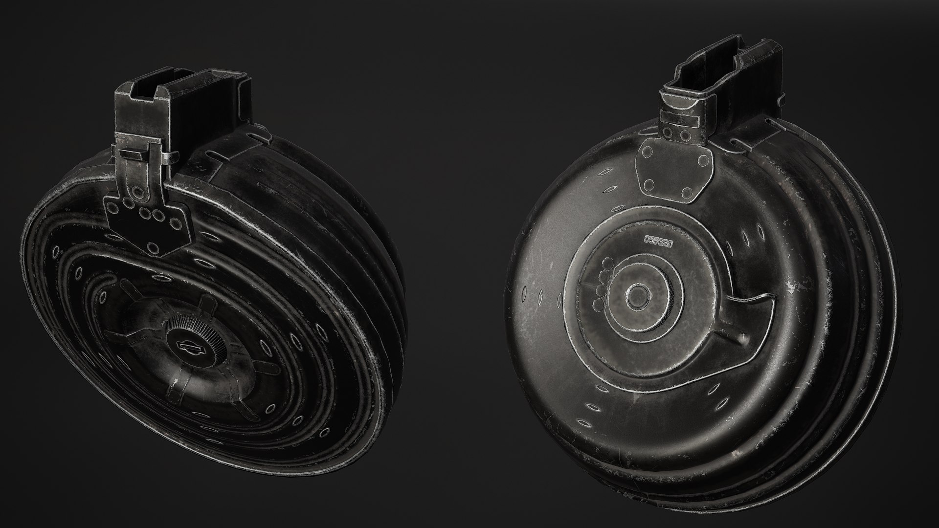 Drum Magazine - PBR Game Ready 3D Model - TurboSquid 1911896