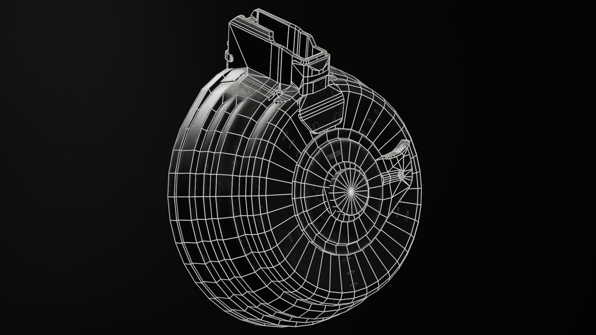 Drum Magazine - PBR Game Ready 3D Model - TurboSquid 1911896