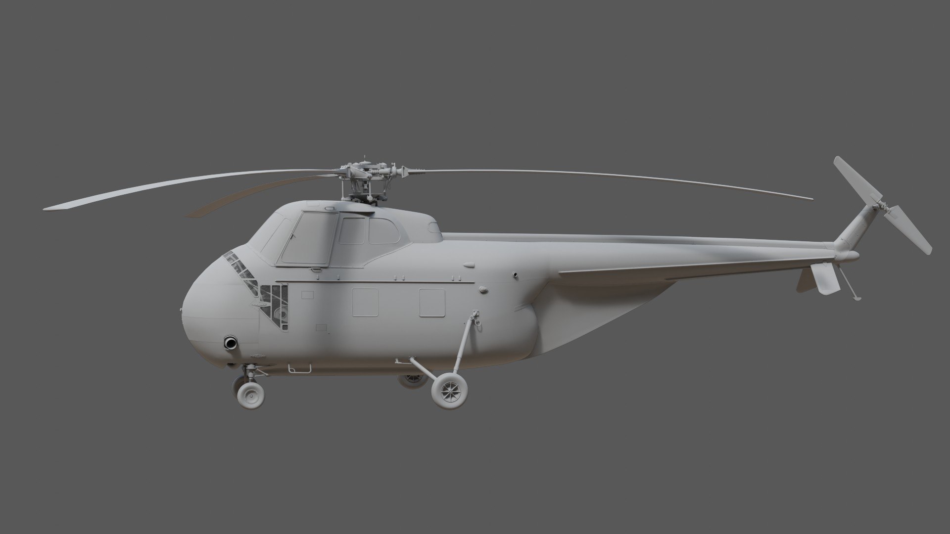 Sikorsky H-19 Chickasaw Helicopter PBR 3D Model - TurboSquid 1754537