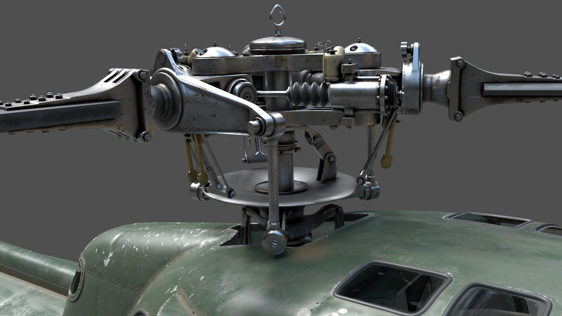 Sikorsky H-19 Chickasaw Helicopter PBR 3D Model - TurboSquid 1754537