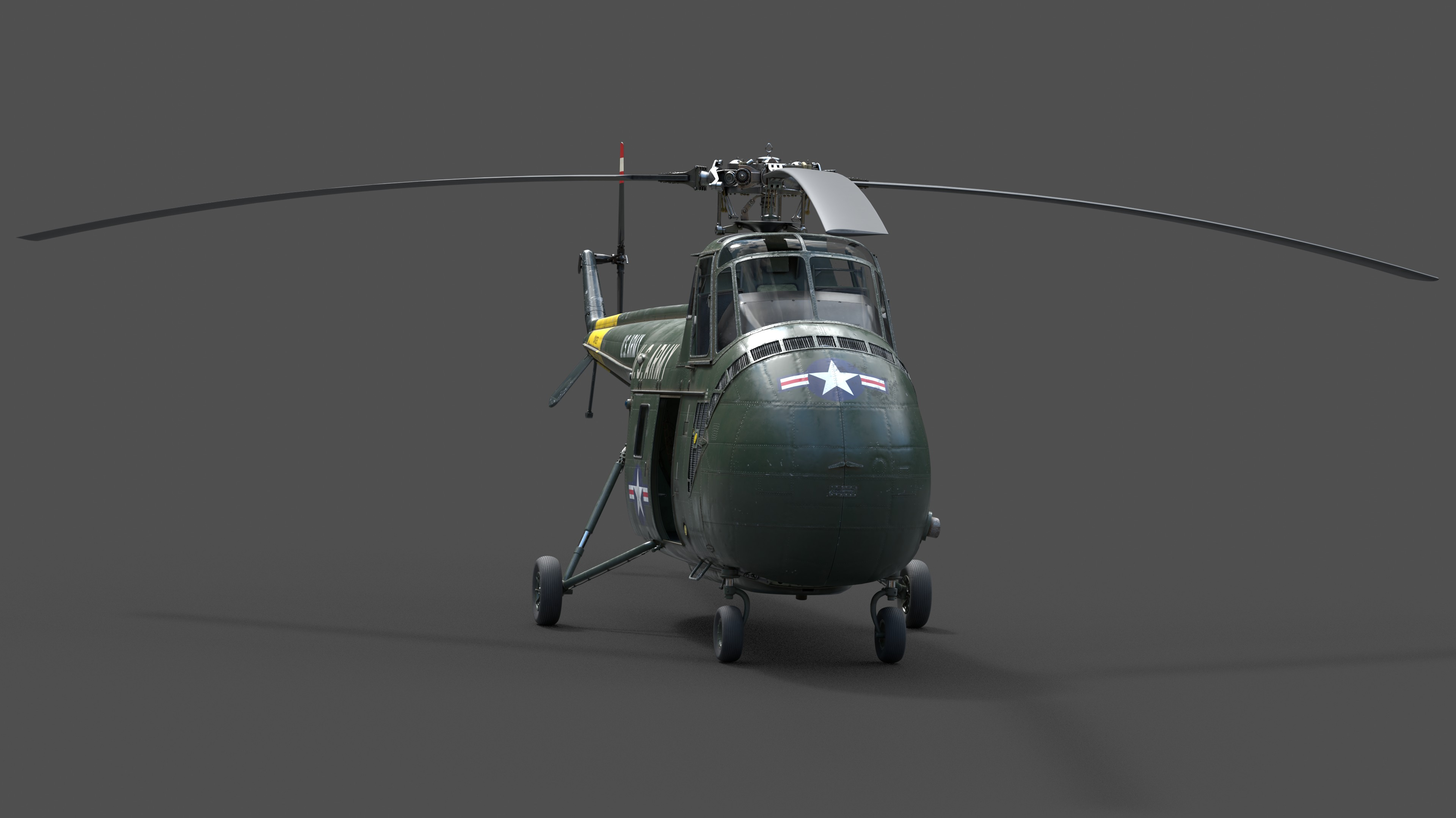 Sikorsky H-19 Chickasaw Helicopter PBR 3D model - TurboSquid 1754537