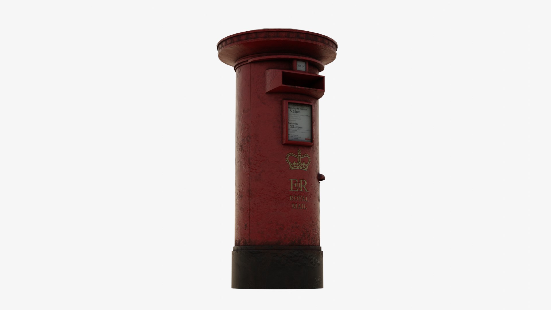 Realistic Postbox 3D Model - TurboSquid 1533169