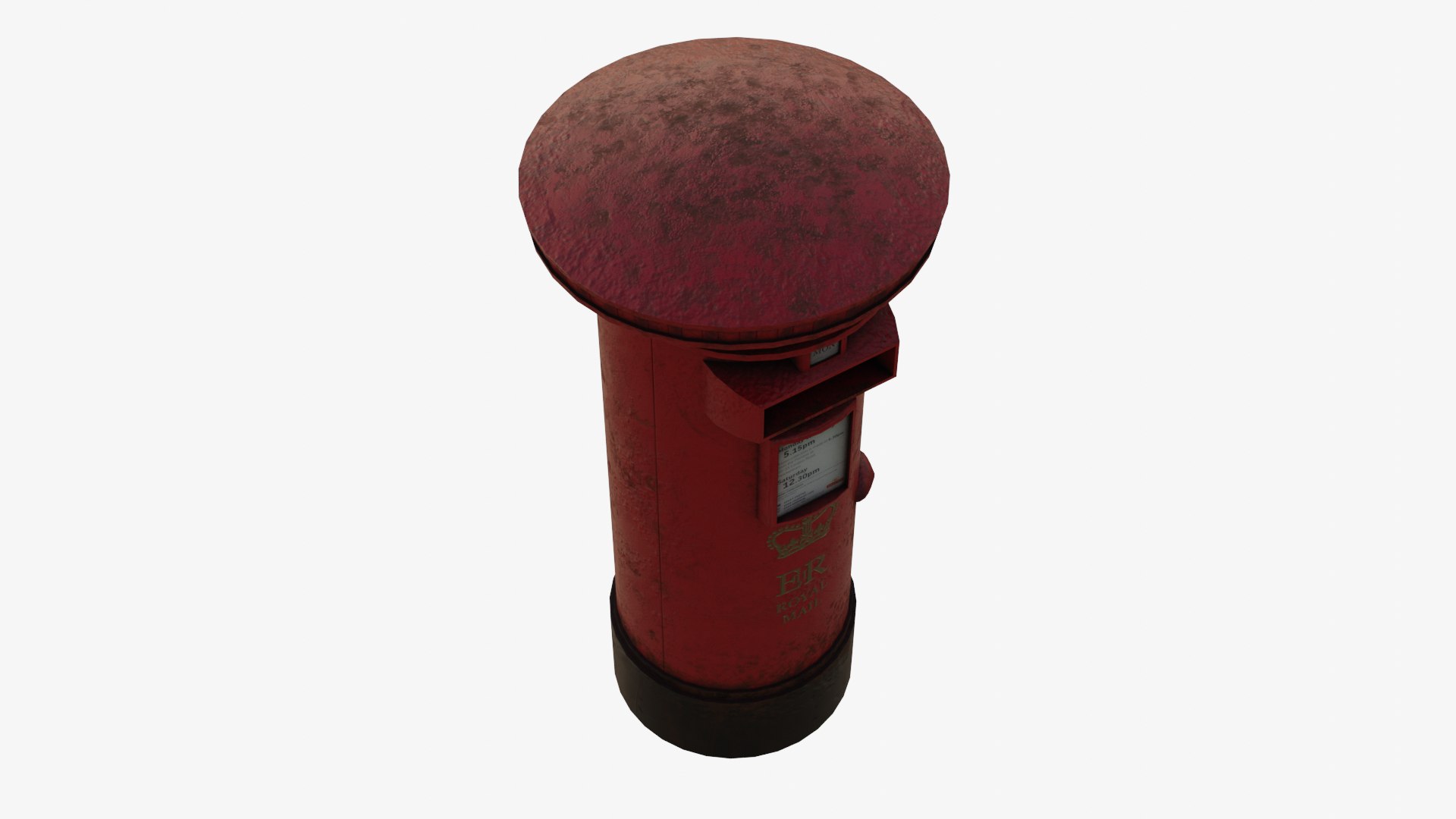 Realistic Postbox 3D Model - TurboSquid 1533169