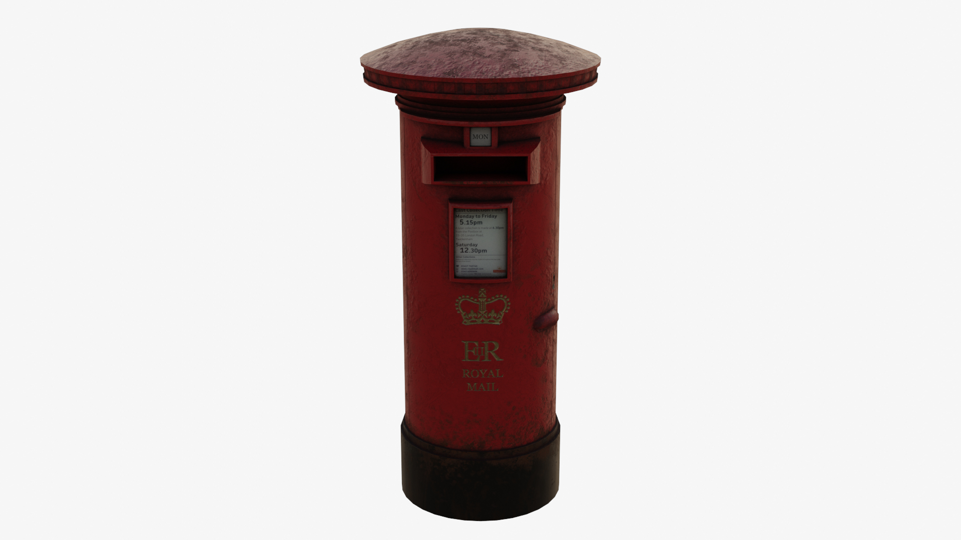 Realistic Postbox 3D Model - TurboSquid 1533169