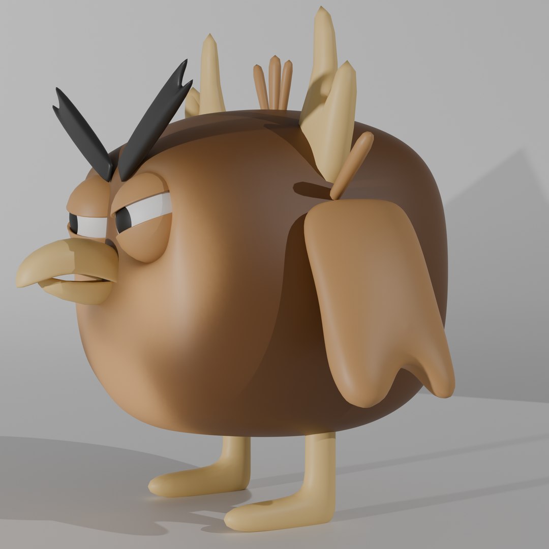Playful Cartoon Owl 3D - TurboSquid 2311458