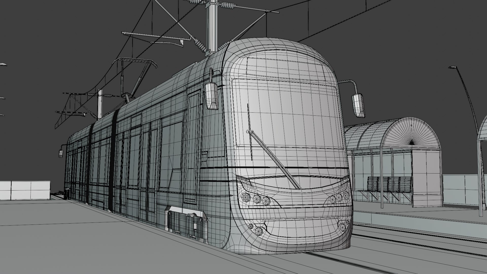 Warsaw Tram Stop II 3D Model - TurboSquid 2150997