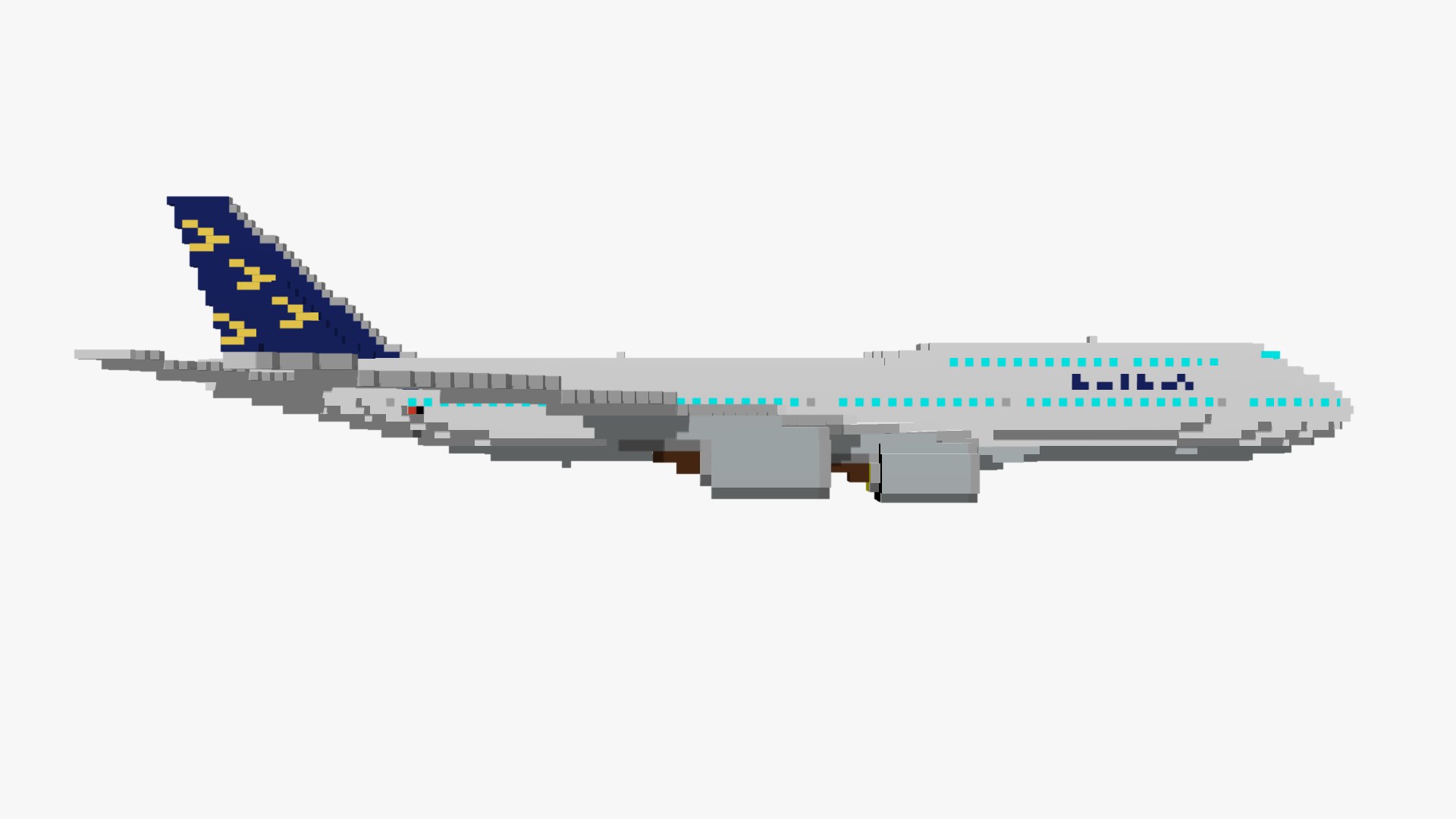 3D Model Boeing 747 - Pixelated - TurboSquid 1966674