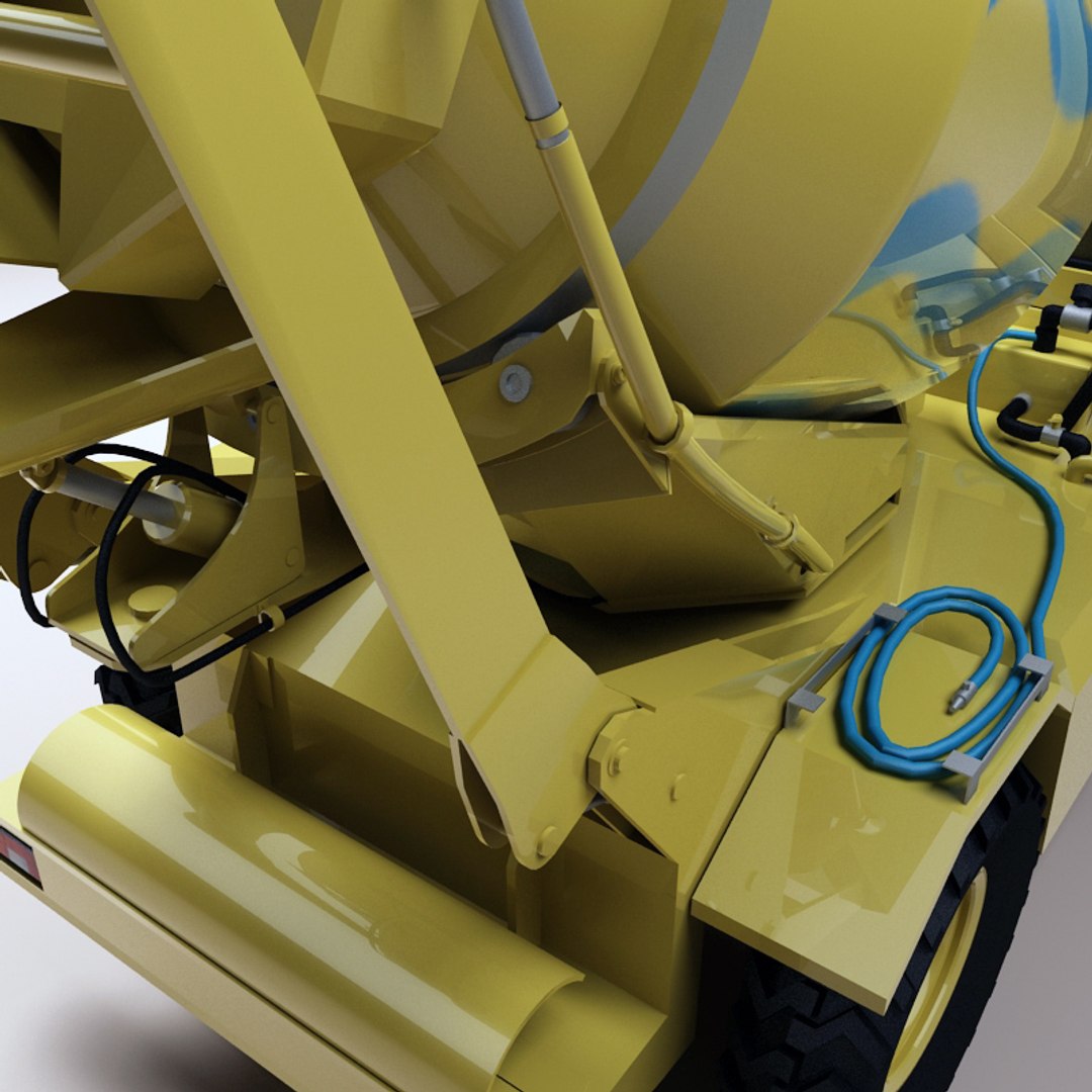 realistic mixer car davino 3d model