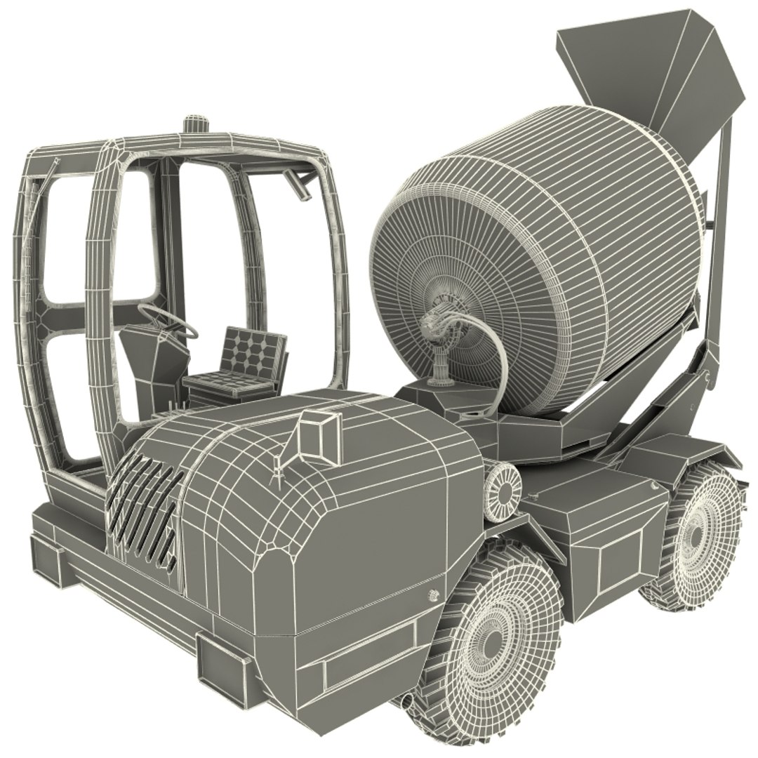 realistic mixer car davino 3d model