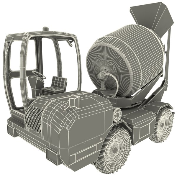 realistic mixer car davino 3d model