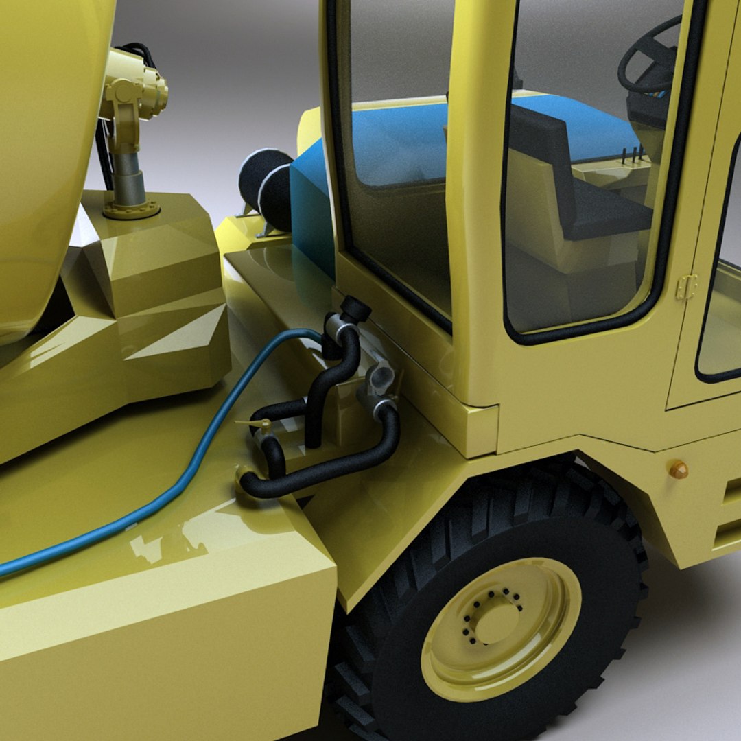 realistic mixer car davino 3d model