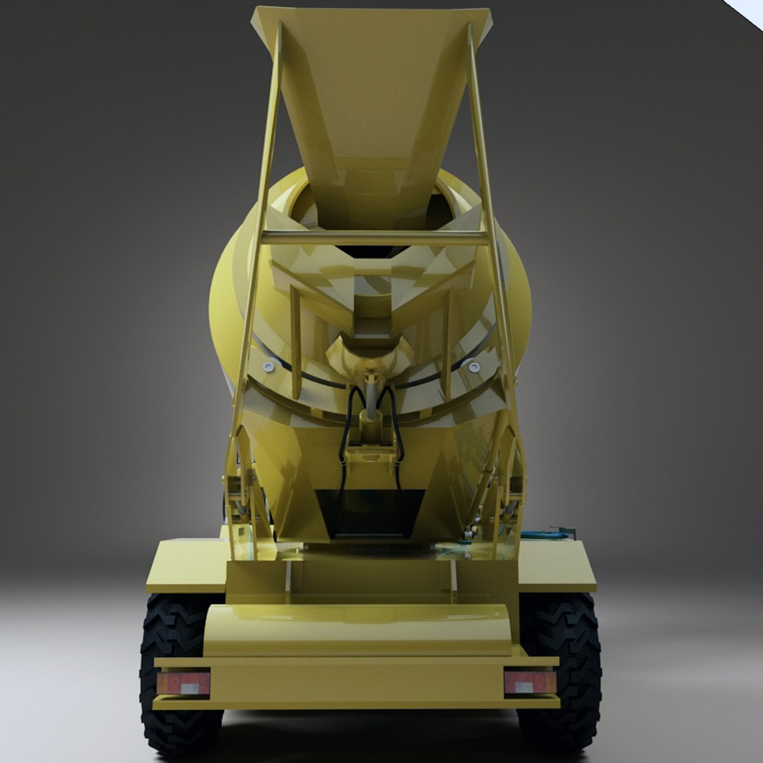 realistic mixer car davino 3d model