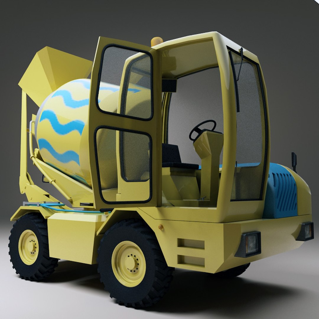 realistic mixer car davino 3d model