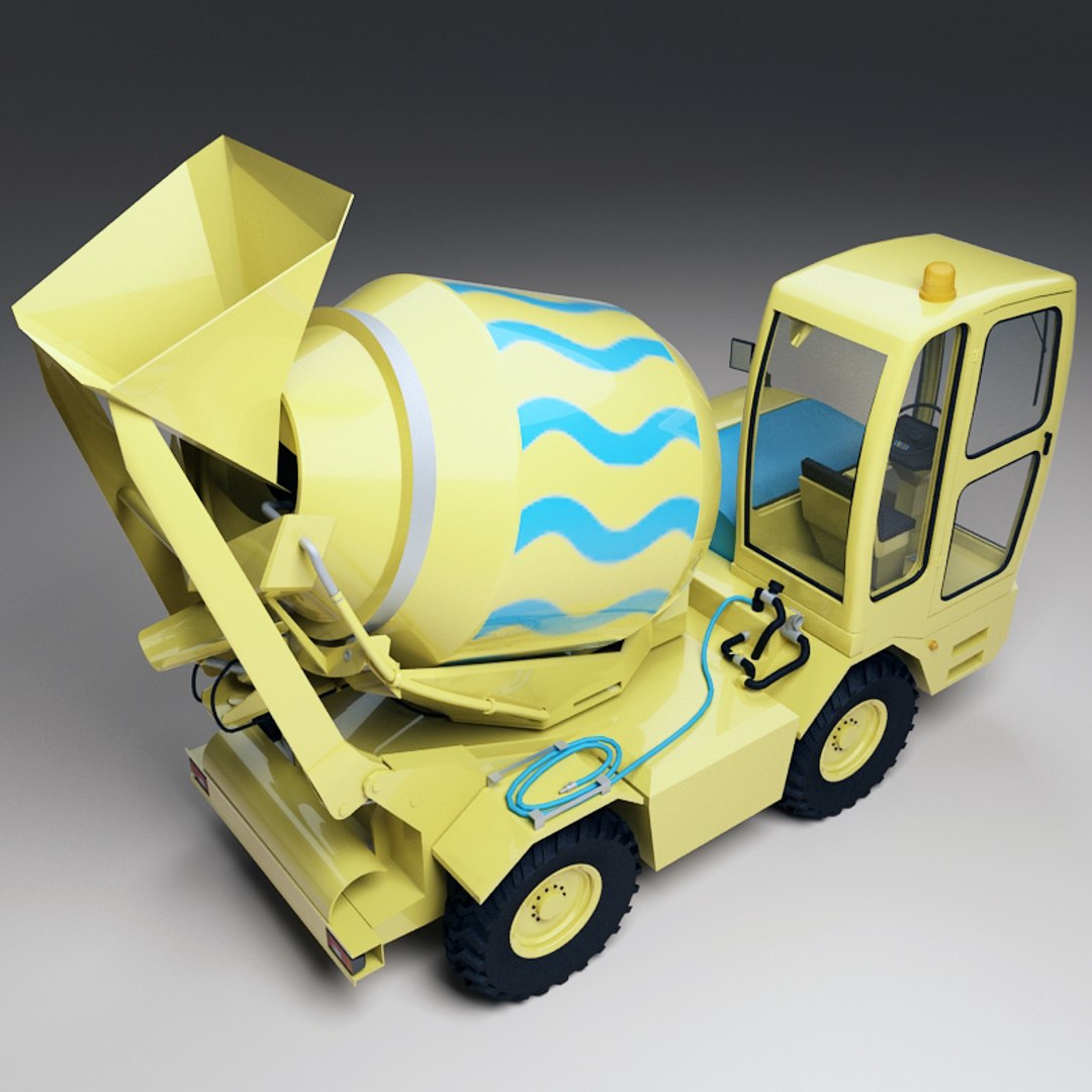 realistic mixer car davino 3d model