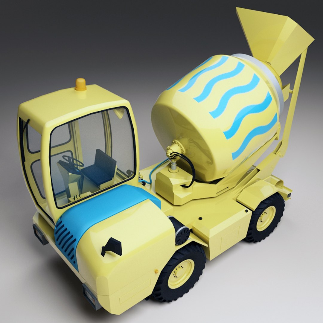 realistic mixer car davino 3d model