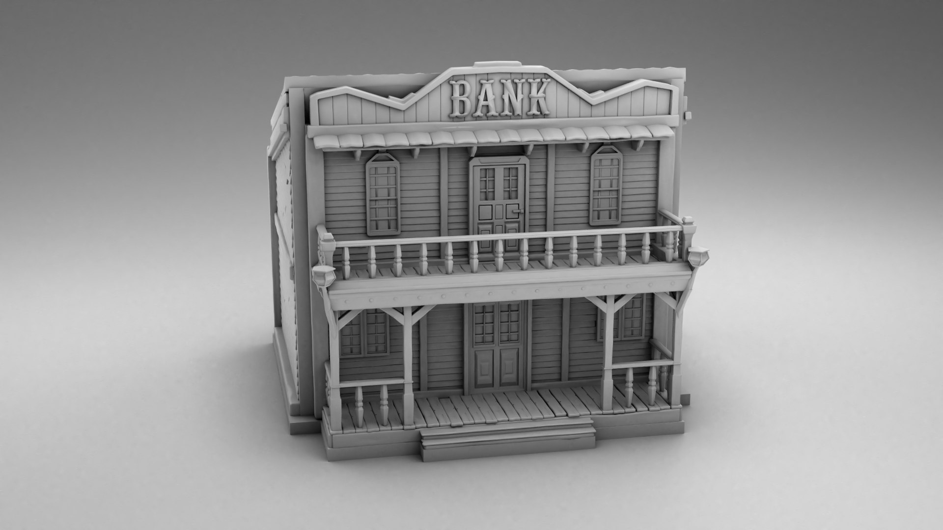 Wild West Bank 3D - TurboSquid 1692379
