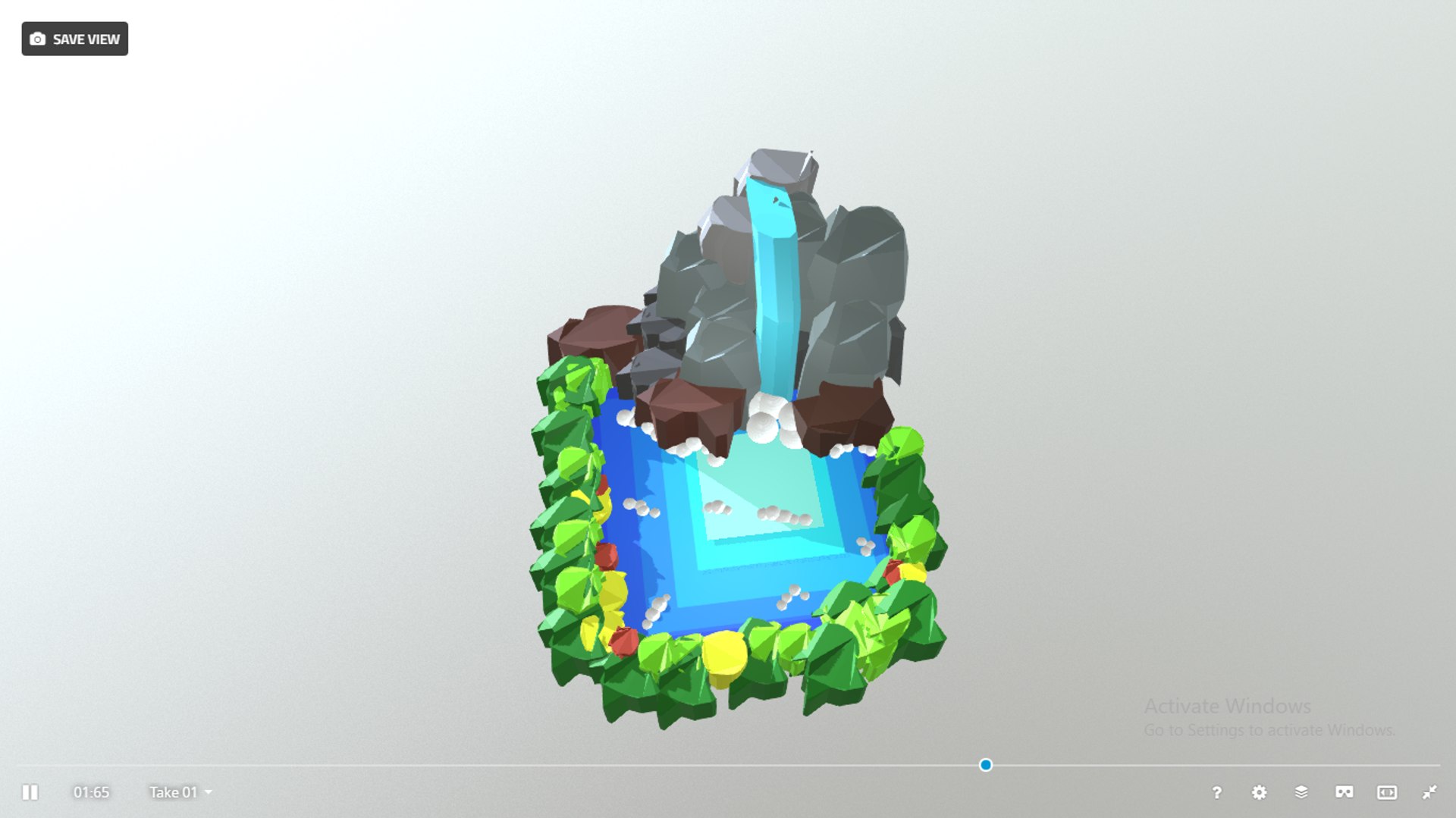 Water Waterfall Nature 3D Model - TurboSquid 1277920