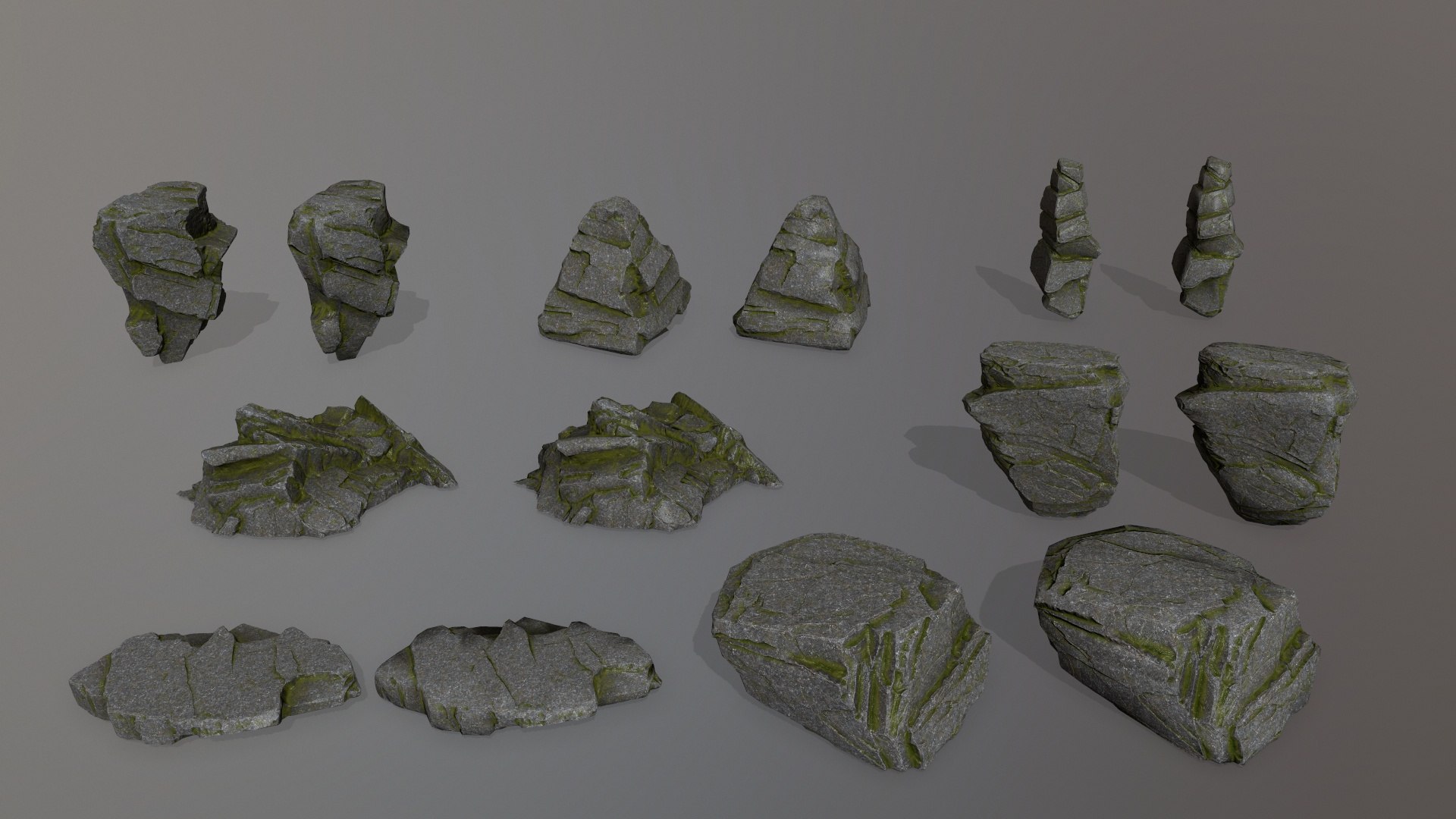 Rock Set 3D Model - TurboSquid 1782926