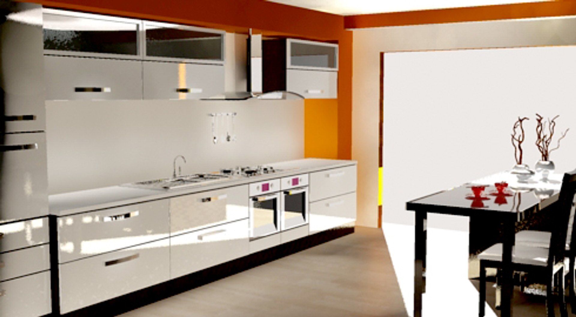 3d modern kitchen modular