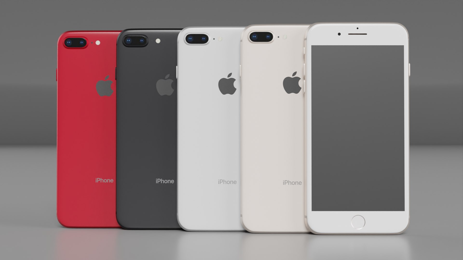 3D iPhone 8 Plus All Colors Smartphone model - TurboSquid 2080640