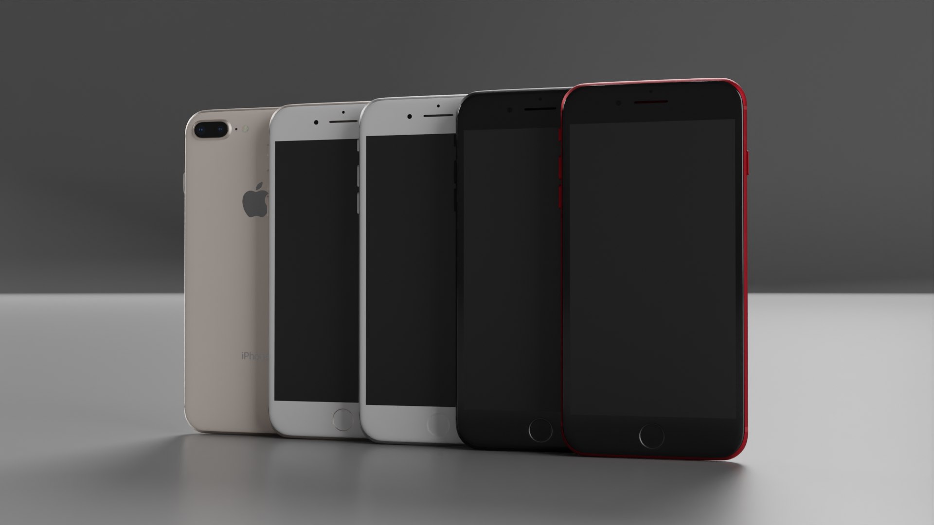 3D iPhone 8 Plus All Colors Smartphone model - TurboSquid 2080640