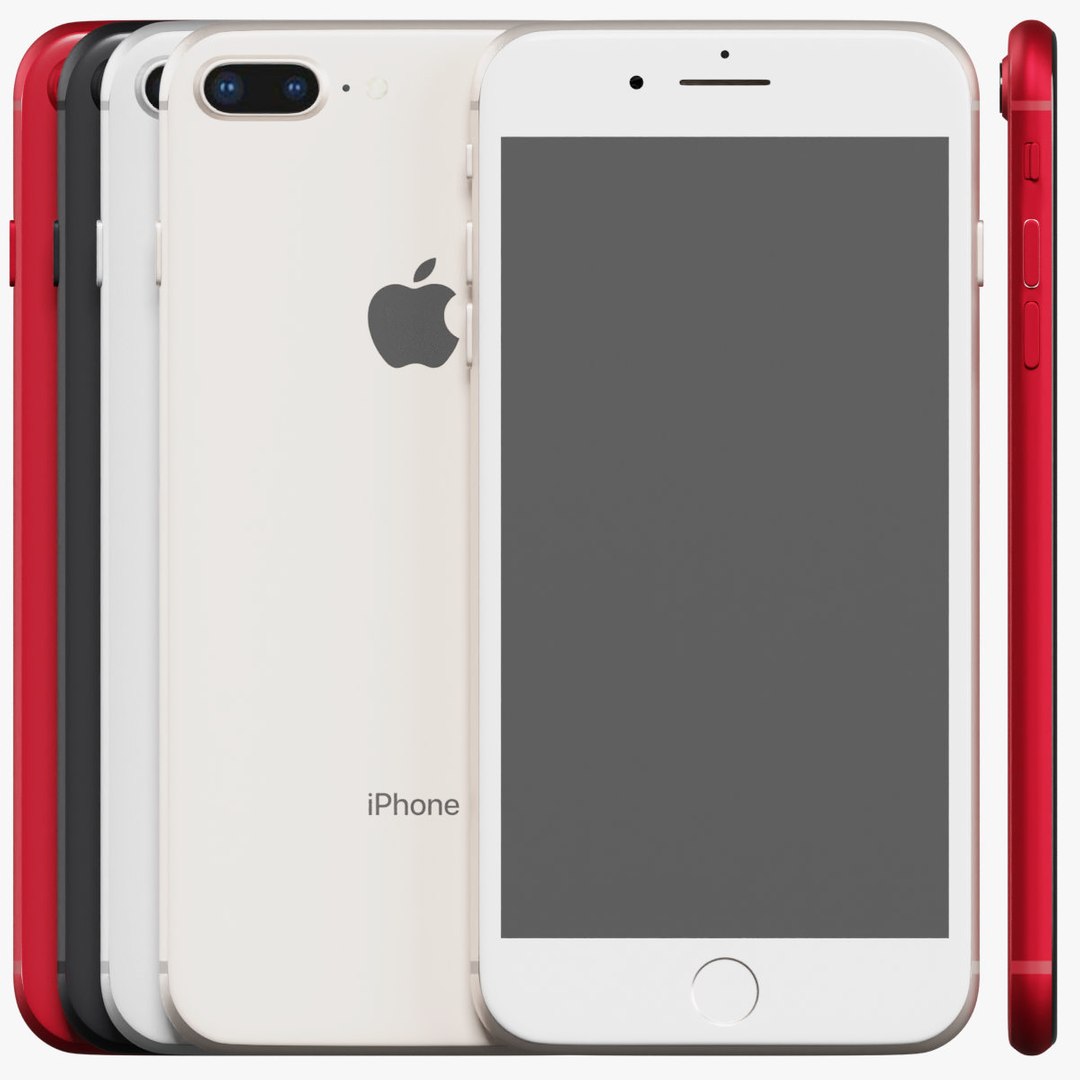 3D iPhone 8 Plus All Colors Smartphone model - TurboSquid 2080640